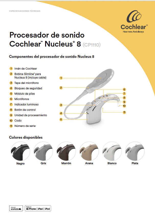 Nucleus 8 | Procesador de sonido Cochlear